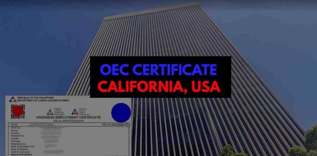 How to Apply OEC Certificate in California, USA