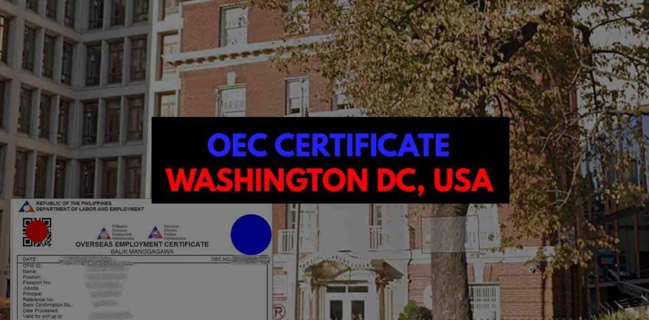 How to Apply OEC Certificate in Washington DC, USA